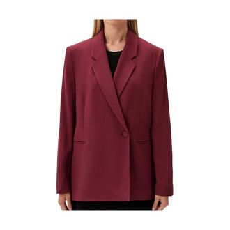 HUGO BOSS Femme, Vestes, Rouge, Taille: 38 FR Blazer Oversize avec Revers