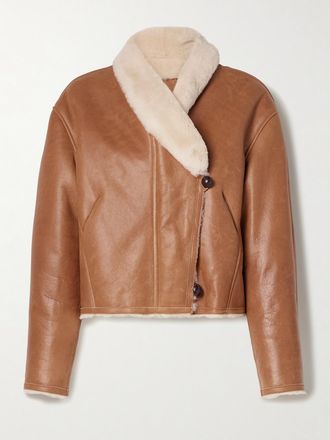 Isabel Marant Eriana Verkürzte Jacke Aus Shearling - Braun