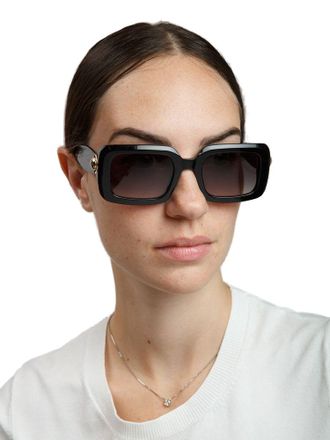 Furla Womens Sunglasses Glossy Black Acetate Eyewear