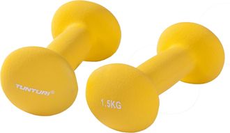 Tunturi New Fitness 2er Set Kurzhantelset, Fitnessset, 1,5 kg, Bunte Kurzhanteln mit Neoptren