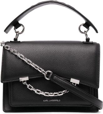 Karl Lagerfeld K/Seven Grainy Schultertasche - Schwarz