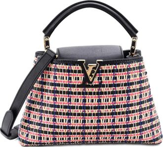 Louis Vuitton Capucines Bag Woven Raffia and Leather BB satchel - Schwarz