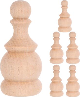 BESPORTBLE 6 St&uuml;ck Holz-Zierelemente: Unbehandelte Holz-Zierelemente f&uuml;r Bastelarbeiten - 3 x 1,4 Zoll gro&szlig;e dekorative Balusterspindeln f&uuml;r Heimwerkerprojekte, 