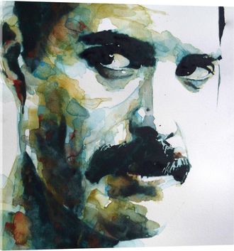 Posterlounge Freddie Mercury Acrylglasbild von Paul Lovering 30 x 30 cm Petrol Wandbilder Wanddeko