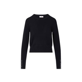 Liu Jo Pull en maille c&ocirc;tel&eacute;e Tf6080 Ms63L - Femme - Pulls - Noir - Taille: 40 FR