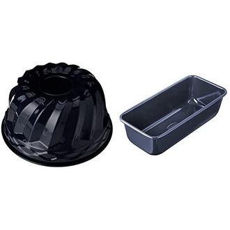 Dr. Oetker Guglhupf Backform &Oslash; 24 cm Back-Liebe Emaille 24er Gugelhupfform in Dunkelblau & 2367 Kastenform 25 cm, robuste Brotbackform, Kuchenform f&uuml;r saftige Ku
