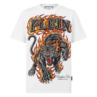 Philipp Plein T-Shirt mit Rundhalsausschnitt - - Tops - Herren - Wei&szlig; - 3XL