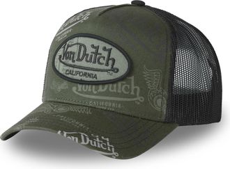 Von Dutch Trucker Cap CT CAFE01 Oliv Khaki Schwarz, Size:OneSize