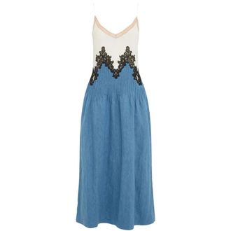 Gabriela Hearst Blaues Spitzen Maxikleid Eleganter Stil - - Dresses - Damen - Blau - S