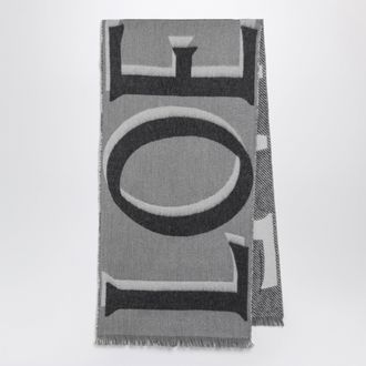 Loewe Grauer Schal aus Wolle und Kaschmir