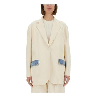 Moschino Giacca Urban - - Jackets - Damen - Beige - M