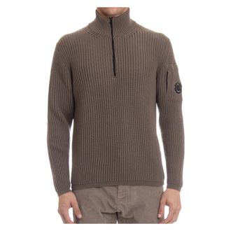 C.P. Company Winterstrick mit CP-Linsen-Detail - - Knitwear - Herren - Braun - XL