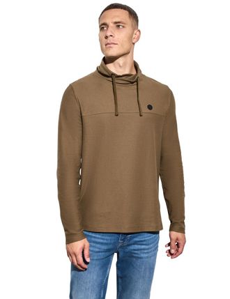 Street One Men Herren Funnelneck Strukturshirt