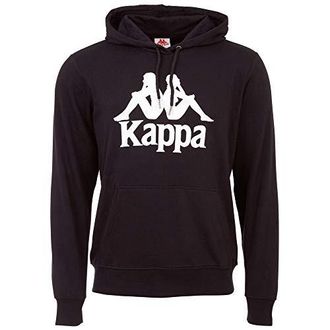 Kappa Unisex Taino Hooded Sweatshirt Pullover Hoody 705322 Black, Größe Bekleidung:XXL