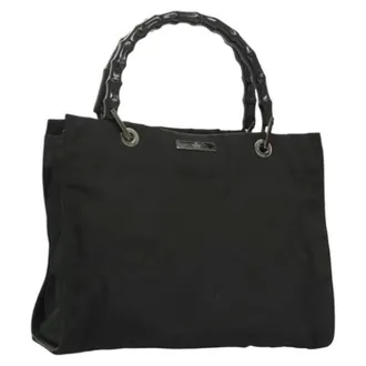 Gucci Pre-owned Nylon sacs-main - Femme - Pre-owned - Noir - Taille: ONE Size
