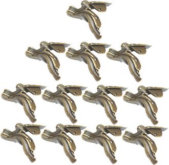 Valiclud 12 Stück Teiliges Zinklegierung Möbelbeine Möbelstützfüße Retro Stil Dekorative Boxbeine für Möbel und Schmuckkästchen Erhöhen Höhe und Stabilität