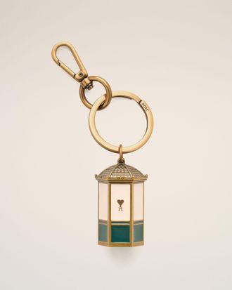 Ami Porte-Cl&eacute;s Dor&eacute; Kiosque Ami De Coeur en M&eacute;tal Ecru & vert - TU - Unisex