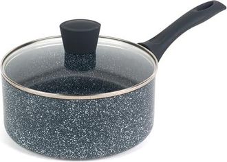 Russell Hobbs RH00846EU antihaftbeschichteter Topf - 20cm/2.6L Stielkasserolle mit Hartglasdeckel, induktion Stieltopf, Gemüse/Suppetopf mit Bakelit-griff und Hitze