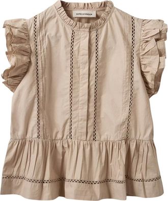 Sofie Schnoor Femme, Blouses et Chemises, Beige, Taille: 42 FR Blouses