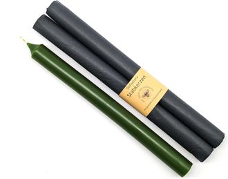 Generic Stabkerzen 100% Bienenwachs 2 St&uuml;ck Brenndauer ca. 12 Stunden glatte Oberfl&auml;che H&ouml;he 25 cm, &Oslash; 2,2 cm Premium Kerzen durchgef&auml;rbt Tafelkerze Haushaltsk