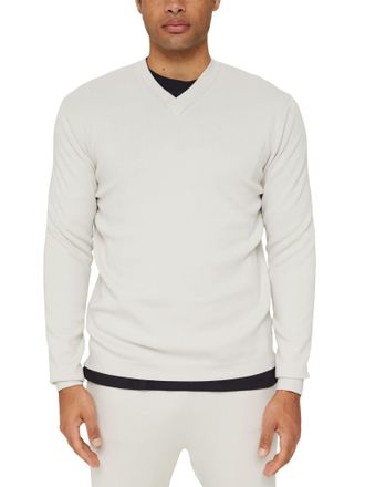Esprit Herren 101EO2I306 Pullover, Light Grey, S