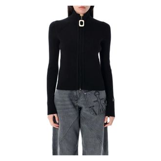 J.W.Anderson Femme, Pulls, Noir, Taille: 36 FR Cardigan zipp&eacute; ajust&eacute;