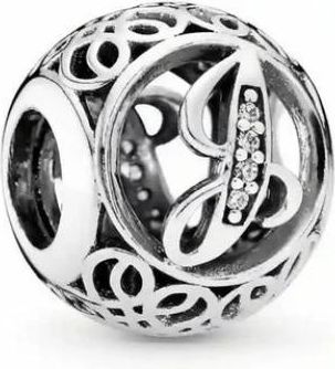 Pandora Vintage Buchstabe J Charm - - Accessories - Damen - Grau - ONE SIZE