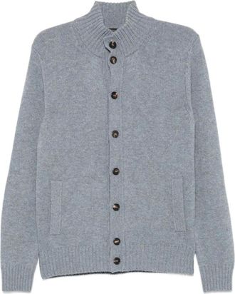 Zanone Cardigan Chioto - Homme - Pulls - Bleu - Taille: M