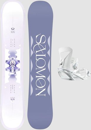 Salomon Lotus+Spell S white Snowboard-Set uni