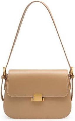 Generic Sac &agrave; bandouli&egrave;re pour femme en cuir v&eacute;ritable - Sac &agrave; main vintage &agrave; bandouli&egrave;re - Petit sac de cr&eacute;ateur sous les bras - Petite pochette carr&eacute;e Hobo 