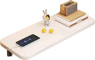 Generic An Der Wand Montierter, Klappbarer Computertisch, Schwebendes, Herunterklappbares Regal, H&ouml;lzerner Arbeitstisch Mit Regalhalterungen, Platzsparend, 50