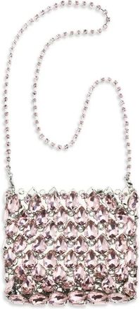 Self Portrait Crystal Mesh Pouch - - Bags - Damen - Rosa - ONE SIZE