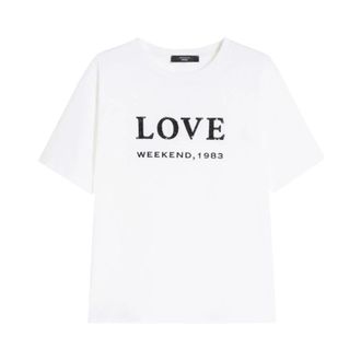 Max Mara Femme, Tops, Blanc, Taille: 42 FR Agile T-Shirt