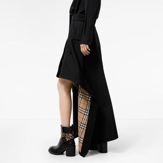 Burberry Burberry Check Midi Skirt - Black