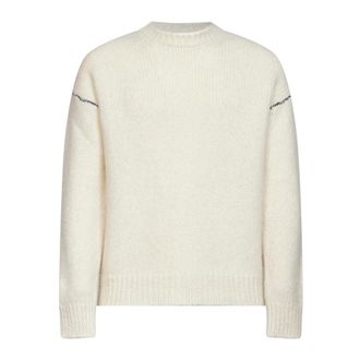 Roberto Collina Girocollo ML Comfort Fit - - Knitwear - Herren - Wei&szlig; - S