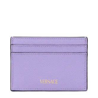 Versace Leather Card Case - Purple