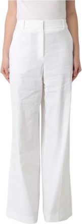 Theory Femme, Pantalons, Blanc, Taille: 40 FR Pantalon Large en Lin