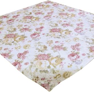 Matches 21 Tischdecke Chloe 110 x 110 cm romantische Rosen-Jacquard-Decke in Vintage-Optik aus Polyester