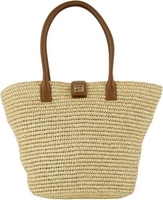 Anine Bing Shopper & Totes - Cabas Lou Monogramme - Leather - Beige - Gr. unisize - in Beige - für Damen