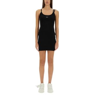 Off-white Off Stamp Rib Tank Dress - - Dresses - Damen - Schwarzk - S