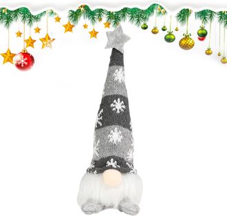 Generico Lighted Christmas Gnome, Glowing Gnome, Tischdekoration, Feiertags-Puppendekoration f&uuml;r Familie, Innenbereich, Party, Winter, Desktop, B&uuml;cherregal, Ti