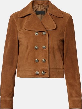 Nili Lotan Cropped-Jacke Cassidy aus Veloursleder