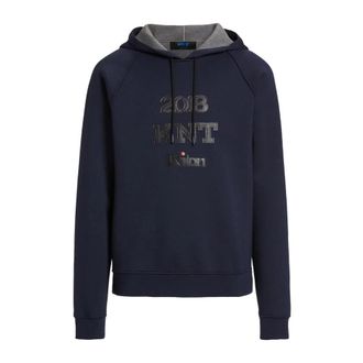 Kiton Kapuzenpullover mit Logo-Detail - - Sweatshirts & Hoodies - Herren - Blau - XS