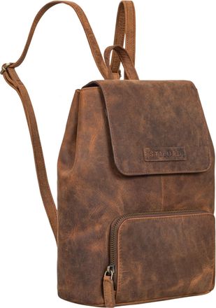 STILORD Johanna Kleiner Lederrucksack Damen Modern Rucksack Elegant Leder Frauen Daypack Vintage Cityrucksack Rucksackhandtasche, Farbe:avani - braun