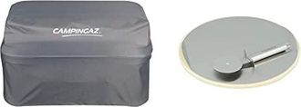 Campingaz Abdeckhaube für Attitude 2100 & Pizzastein für das Culinary Modular System mit Schneidrad, Edelstahltablett zum einfachen Aufbringen des Gargutes, Ø 3