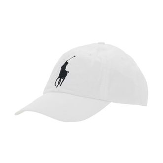 Polo Ralph Lauren Homme, Accessoires, Blanc, Taille: ONE Size Chapeau Blanc Baseball Logo Grande