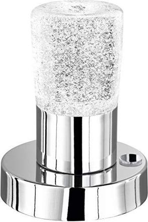 Trio Lampe de table, Cristo incl. 1 x LED,SMD,4,5 Watt,3000K,400 Lm. Cristal, Transparent claire, Corps: metal, Chrome Ø:11,0cm, H:15,0cm IP20,OSRAM Inside