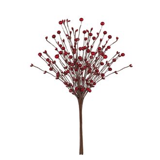 Generic K&uuml;nstliche Rote Beerenstiele, Festliche Beerenzweige f&uuml;r die Urlaubsdekoration zu Hause, Flexibel und Biegbar f&uuml;r Florale Tafelaufs&auml;tze, Packung mit 1