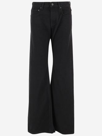 Balenciaga Womens Cotton Denim Jeans Black Trousers