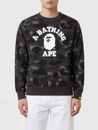 A Bathing Ape Sweatshirt slim fit en coton &agrave; imprim&eacute; camouflage et logo